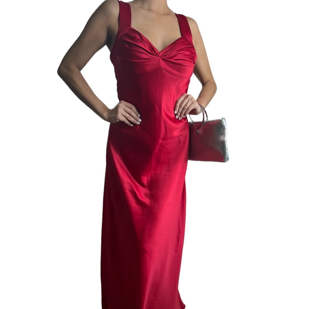Calvin Klein Woman, Long Dress, Red Color, Size 8p - Gem